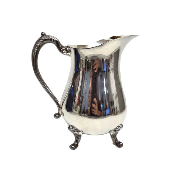 Dining | Vintage Silver Plate Footed Water Pitcher Ice Lip Ewer Pour ...